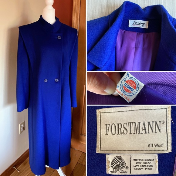 Vintage | Jackets & Coats | Vintage Loring Forstmann 0 Wool Cobalt Blue ...